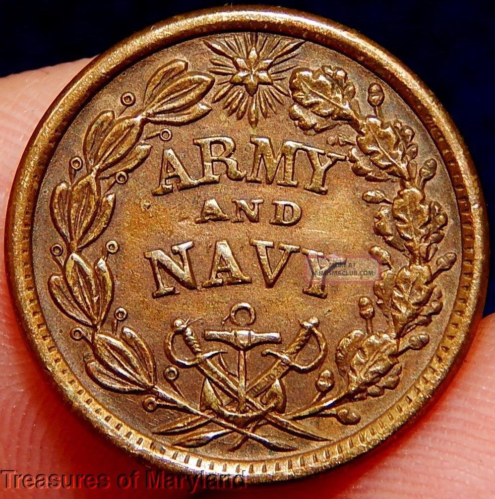 By Error 1861 - 64 Army & Navy Us Civil War Token Sku Eb