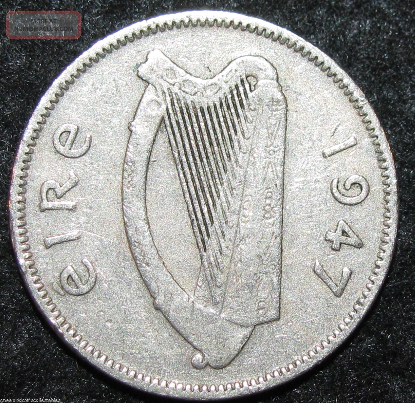 Ireland 6 Pence 1947 Europe World Coin (combine S&h) Bin - 1018