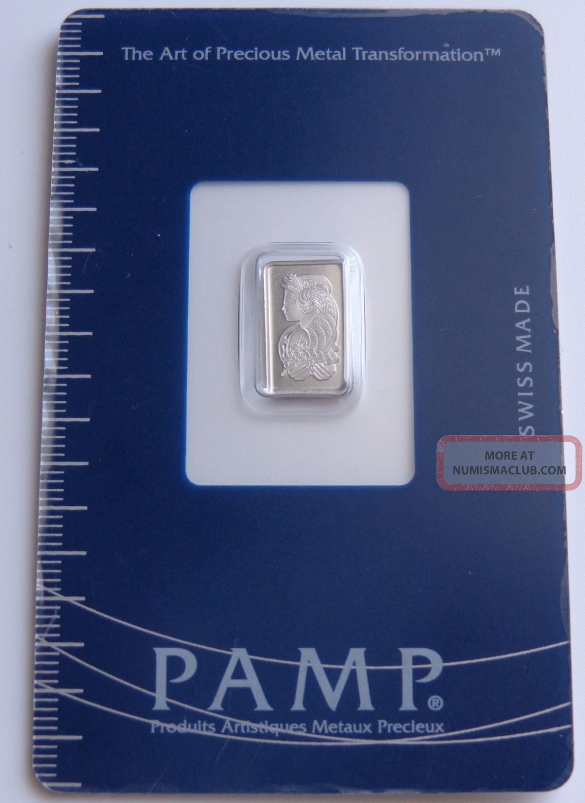 Pamp Suisse 1 Gram. 999 Platinum Bar In Assay Card, Al126