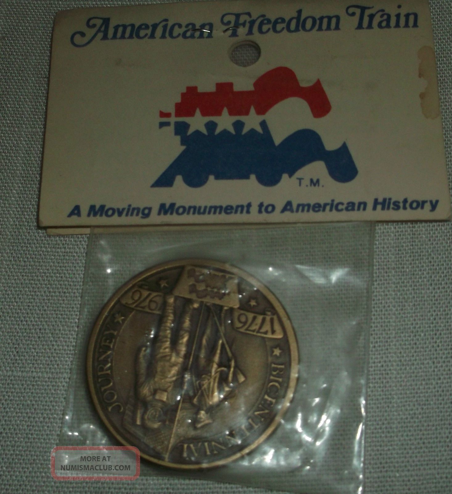 Bicentennial Journey American Freedom Train Bronze Medallion 1976