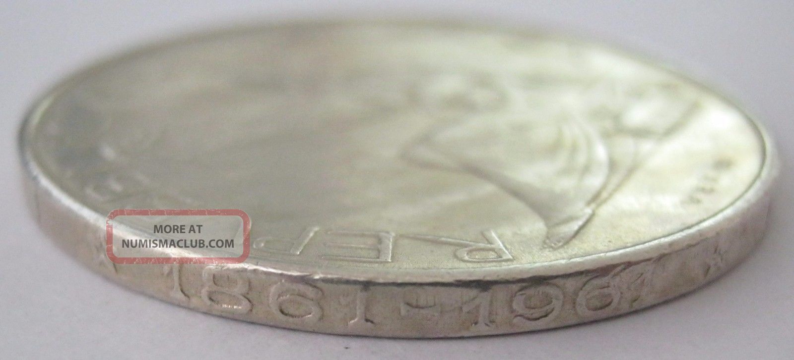 Italy, Silver Coin, 500 Lire 1961 R, Italian Unification Centennial