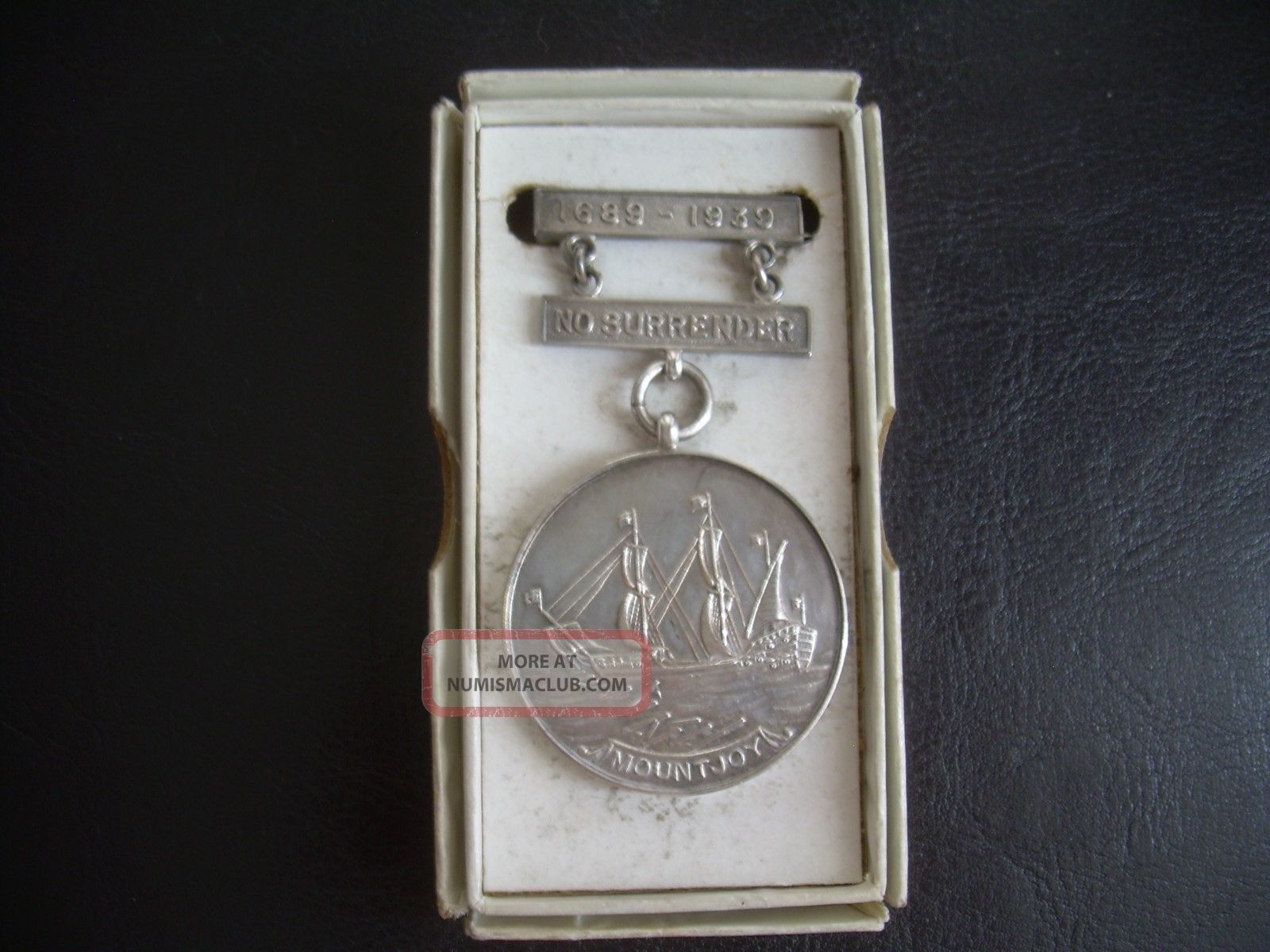 1939 Relief Of Derry No Surrender Silver Medal Mountjoy
