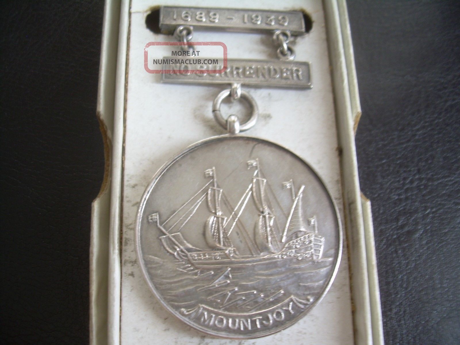 1939 Relief Of Derry No Surrender Silver Medal Mountjoy