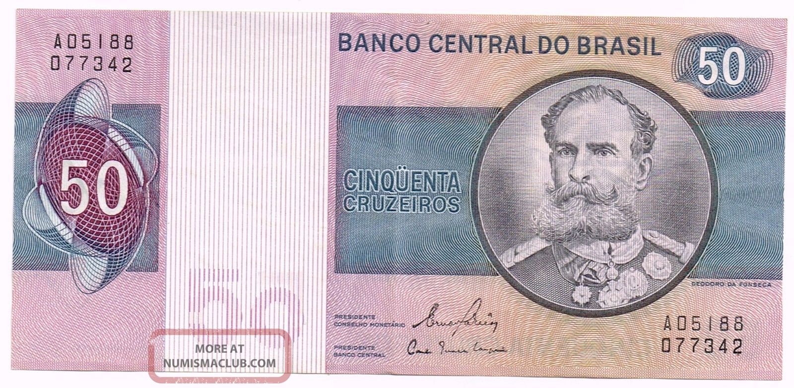 1970 - 81 Brazil 50 Cruzeiros Note - P194