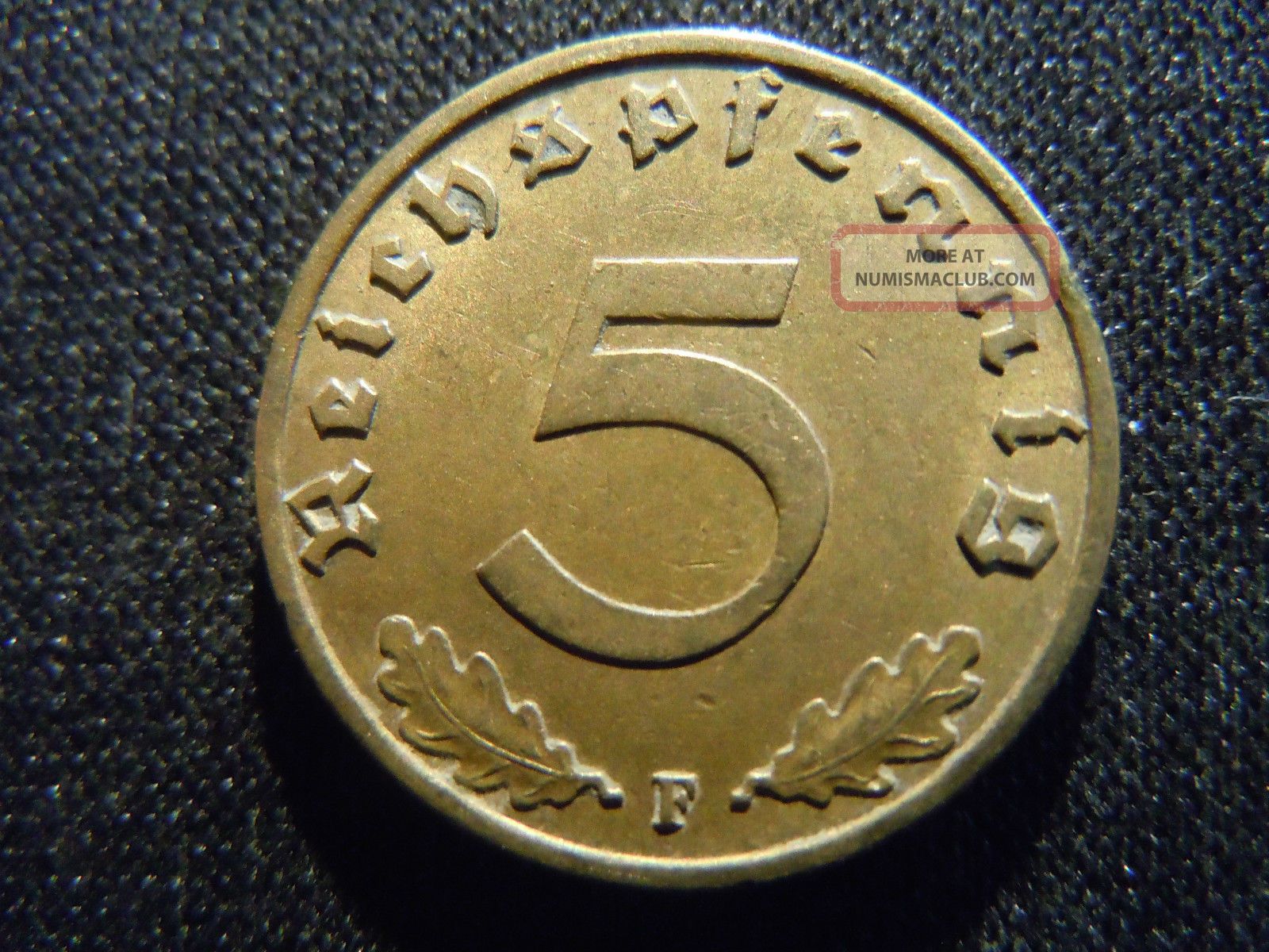 1939 - F - German - Ww2 - 5 - Reichspfennig - Germany - Nazi Coin ...