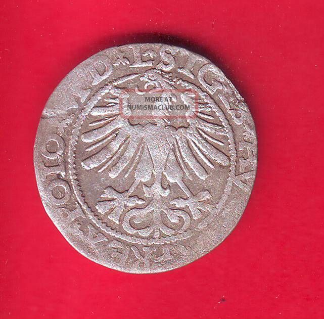 Lithuania Poland 1/2 Gros Grosh Grosz Silver Sigismund Ii August 1565