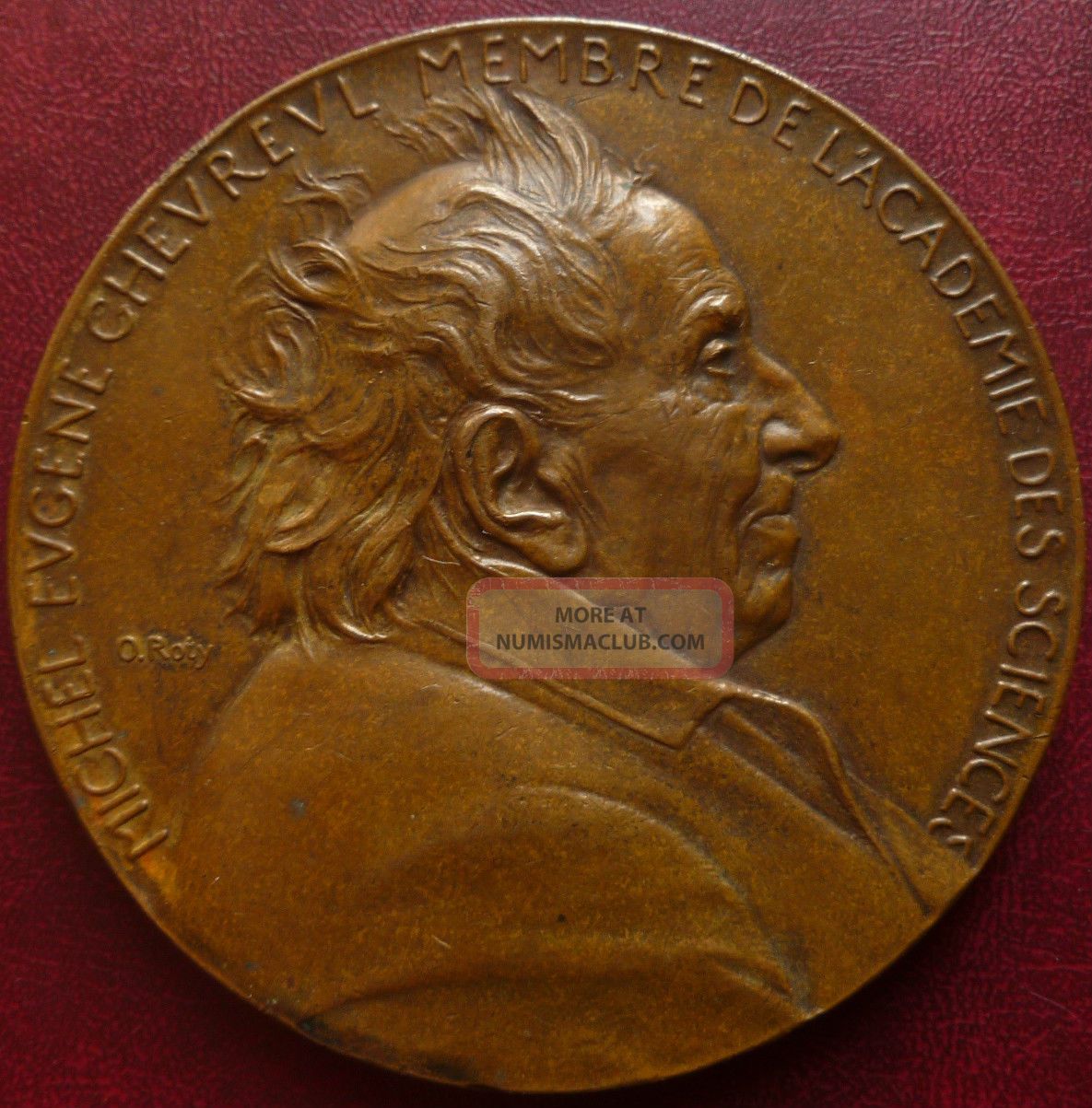 Dated 1886 Large French Bronze Medal By Oscar Roty