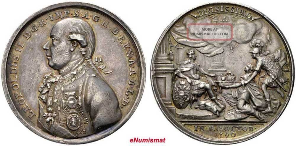Austria Silver Medal 1790 Leopold Ii Roman Coronation In Frankfurt 47mm ...