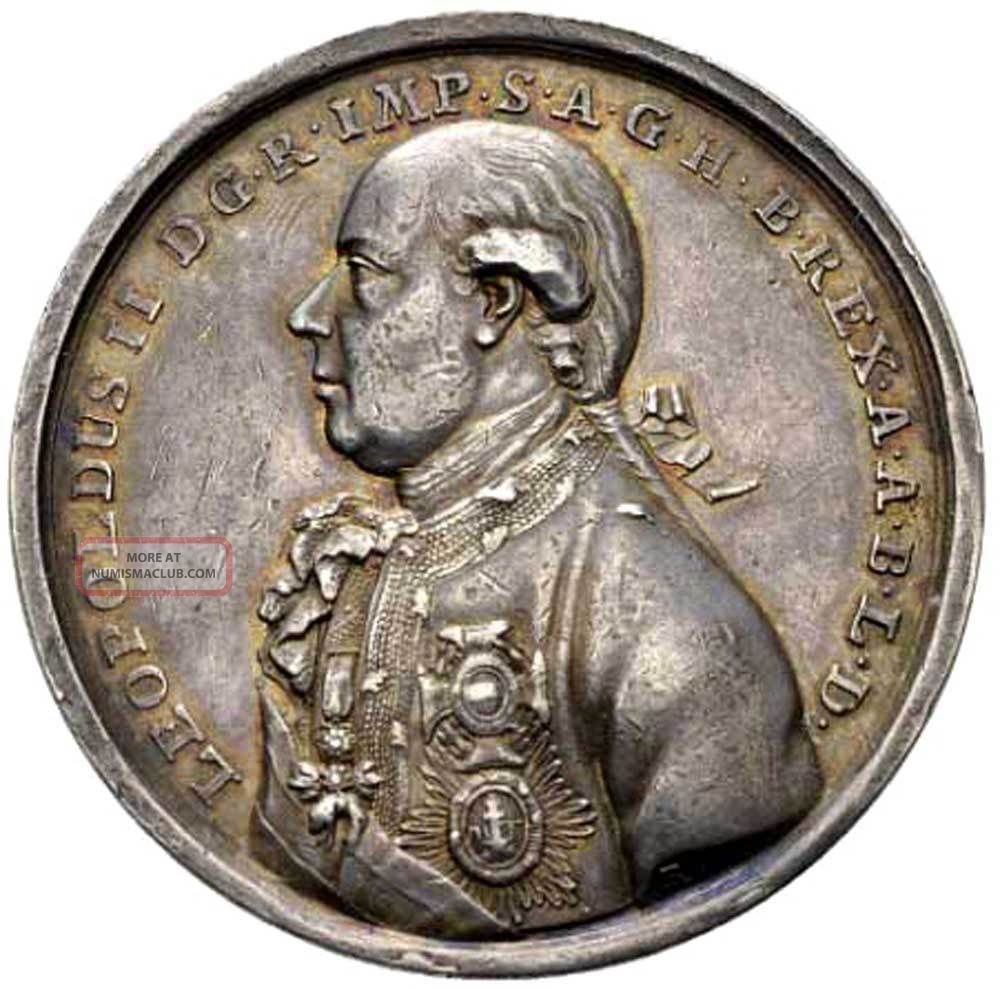 Austria Silver Medal 1790 Leopold Ii Roman Coronation In Frankfurt 47mm ...
