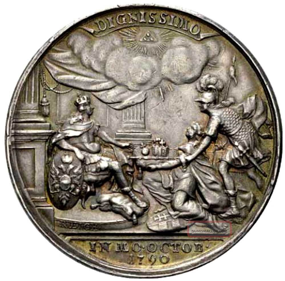 Austria Silver Medal 1790 Leopold Ii Roman Coronation In Frankfurt 47mm ...