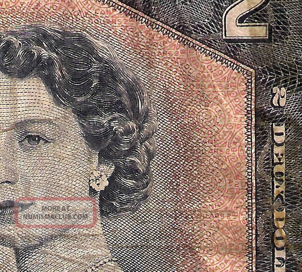 Canada $2 Dollars Devil’s Face Hairdo L. 1954 P - 67b Queen Elizabeth ...