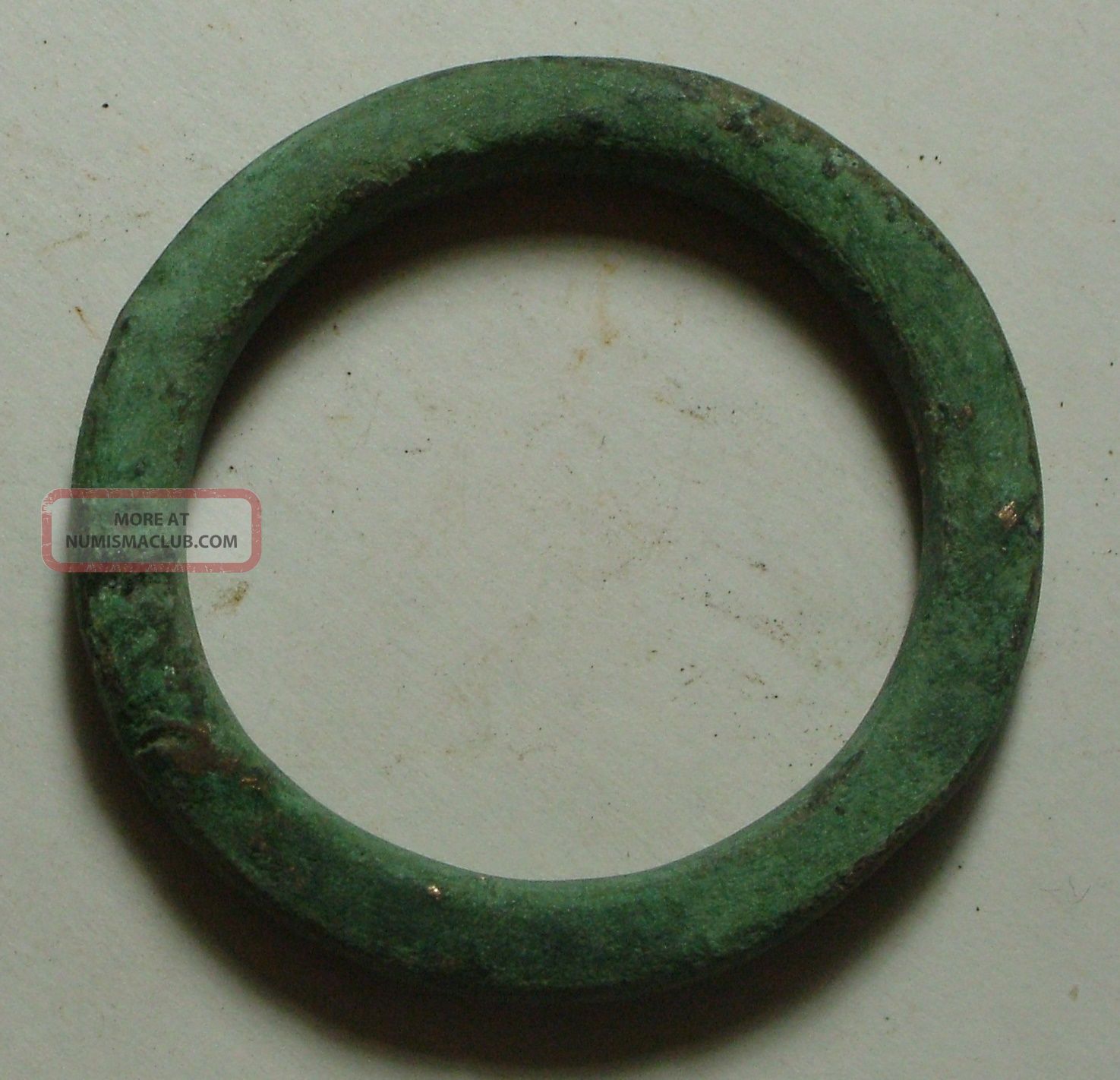 Rare Ancient Celtic Greek Large Bronze Ring Proto Money 6 - 500bc. Patina