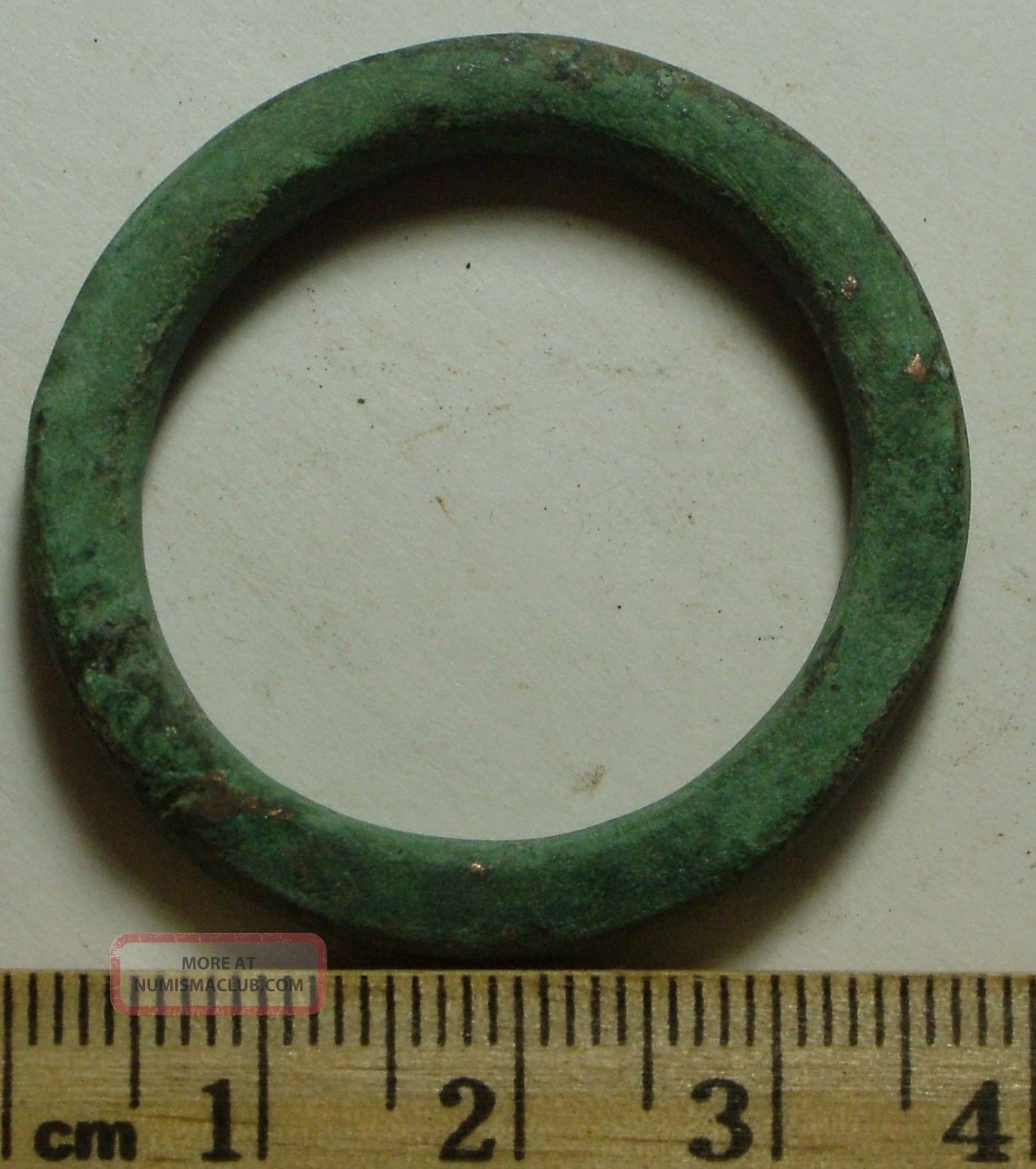 Rare Ancient Celtic Greek Large Bronze Ring Proto Money 6 - 500bc. Patina