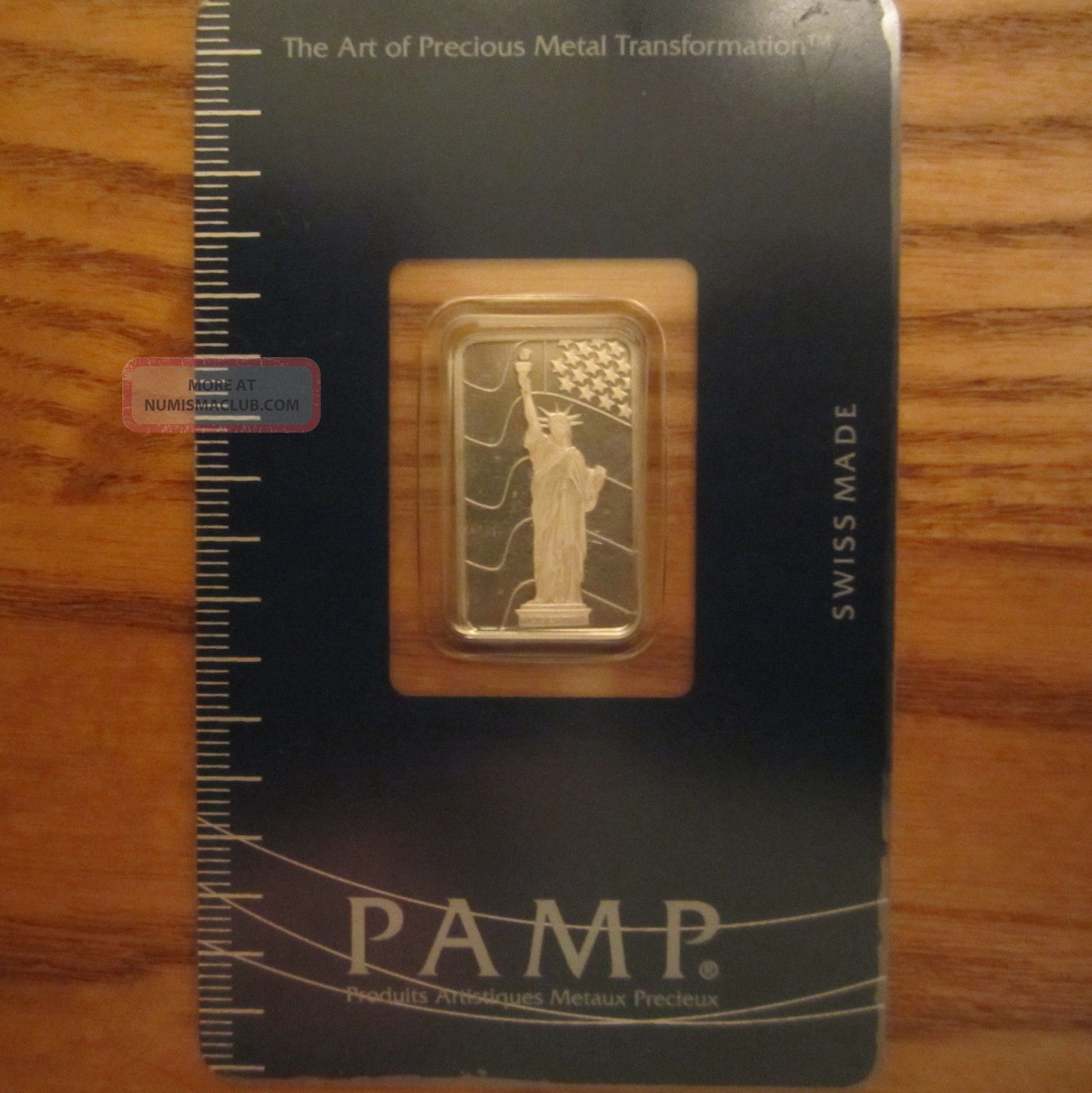 Pamp Suisse 5 Gram 999. 5 Platinum Statue Of Liberty Bar