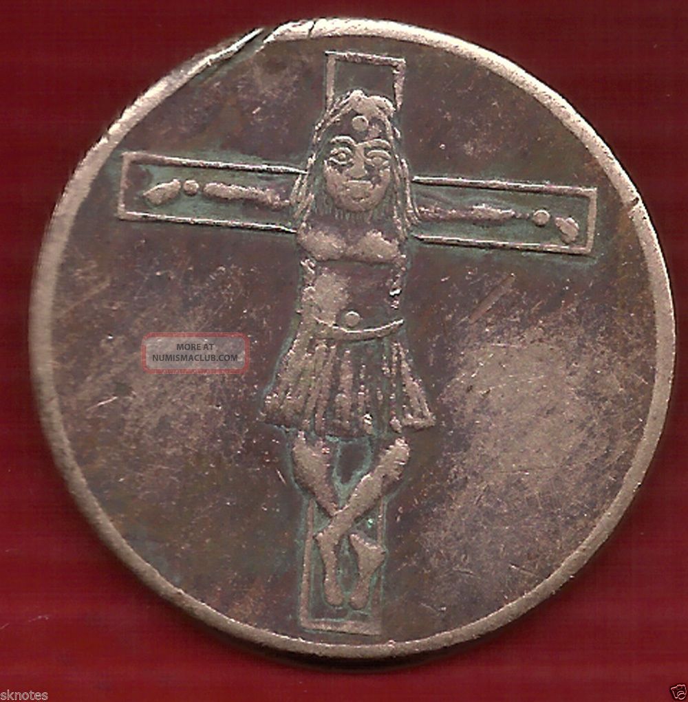 Ancient India Temple Token One Anna For Pooja Worship As On Images