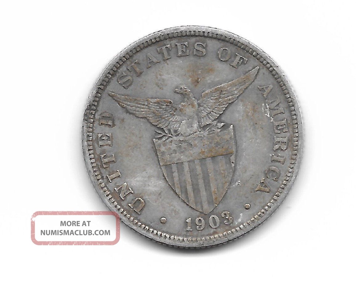 Coin Filipinas 1903 50/fifty Centavos - Usa/u. S. A. Silver Coin ...