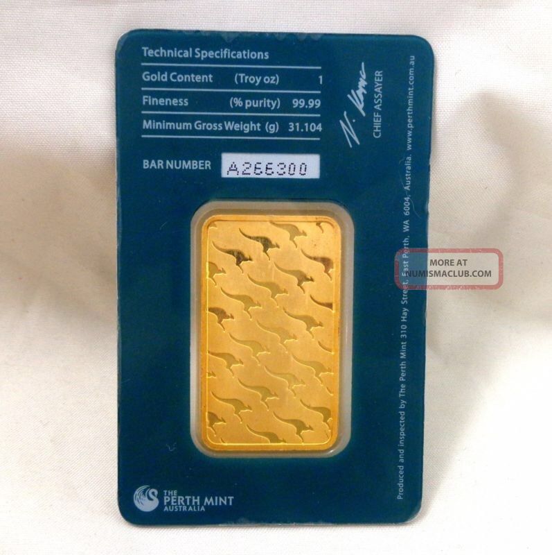 Perth 1 Oz 24 Karat Gold Bar