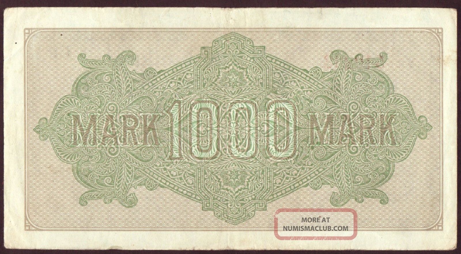 1922 1000 Mark Vf Germany Vintage Paper Money Banknote Currency Foreign ...