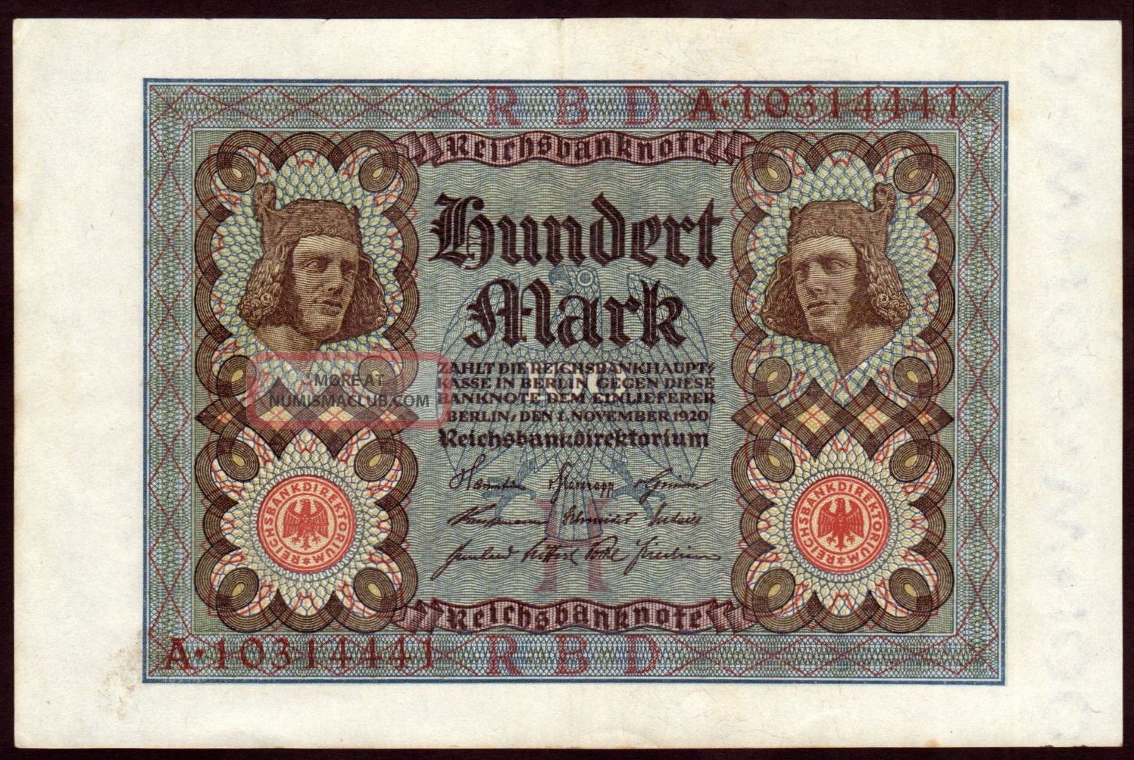 1920 100 Mark Xf Germany Vintage Paper Money Banknote Currency Foreign ...