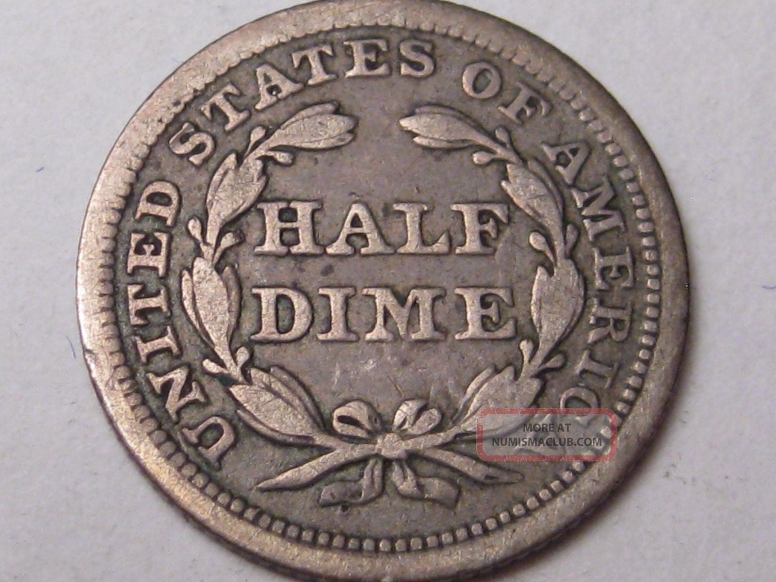 1854 Silver Us Seated Liberty Half Dime. (with Arrows). 14