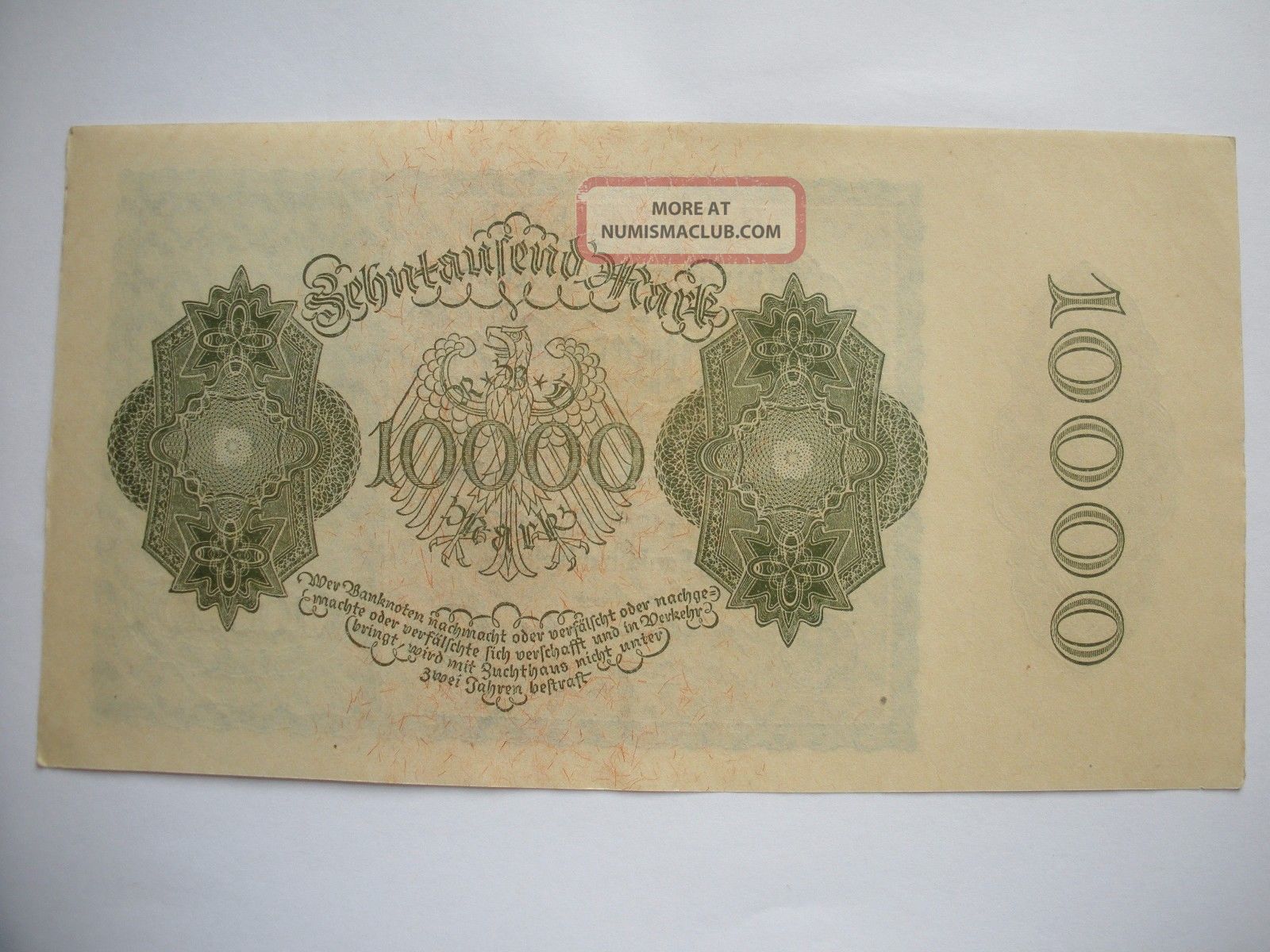 Germany Inflation - Era “vampire” 10, 000 Mark Note 1922/unc
