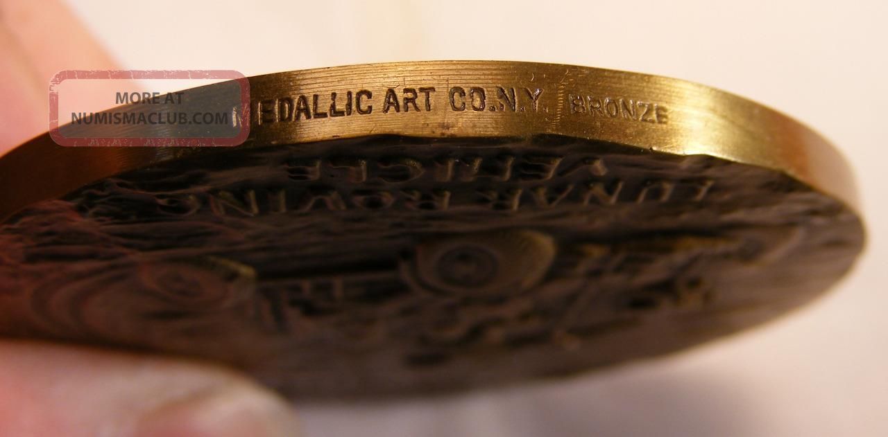 1969 Apollo 11 Commanders Commemorative Bronze Medal Signed Ralph J ...