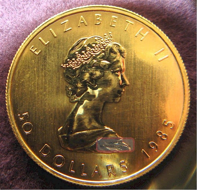 1985 1 Oz Gold Maple Leaf