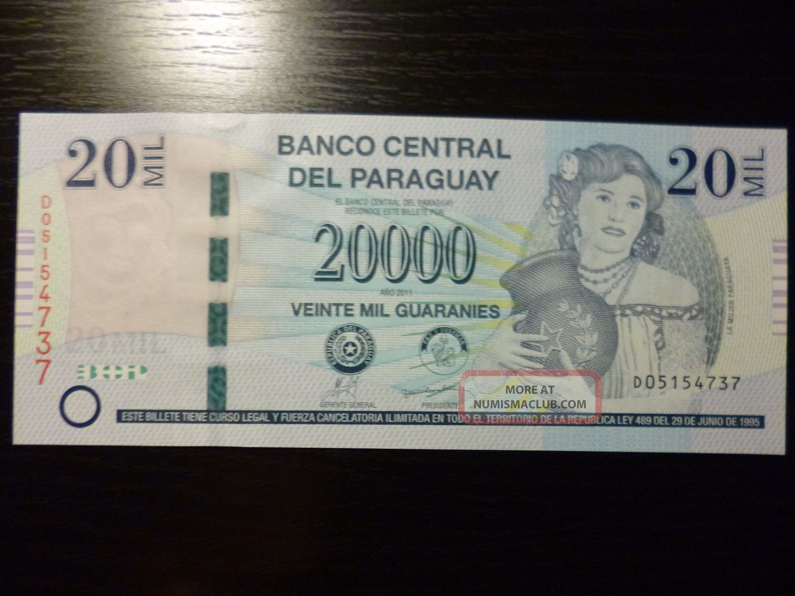 Paraguay 20000 Guaranies 2005 Or 2011 Perfect Unc Collectible