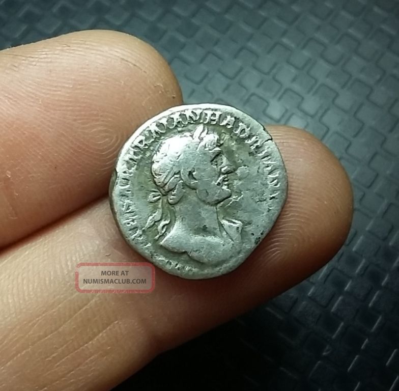 Antique Coin Silver Hadrian Roman Denarius Ad 138 - 161 0708
