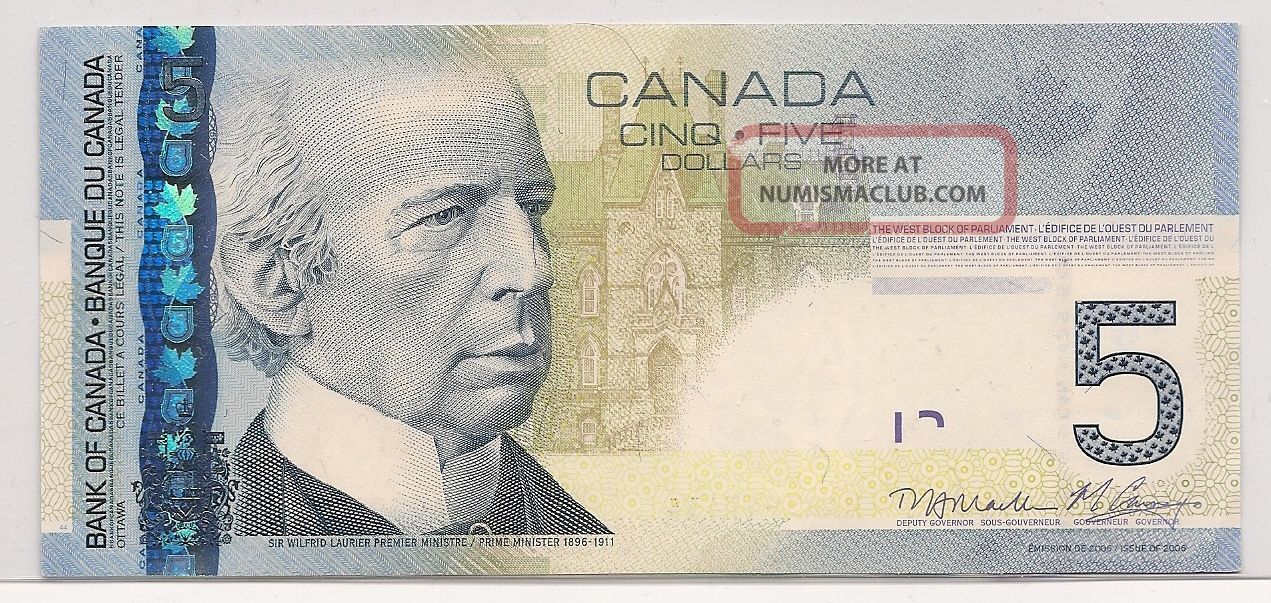 Canada $5 Banknote Laurier 2006 Sn Hag 5947434 - Unc