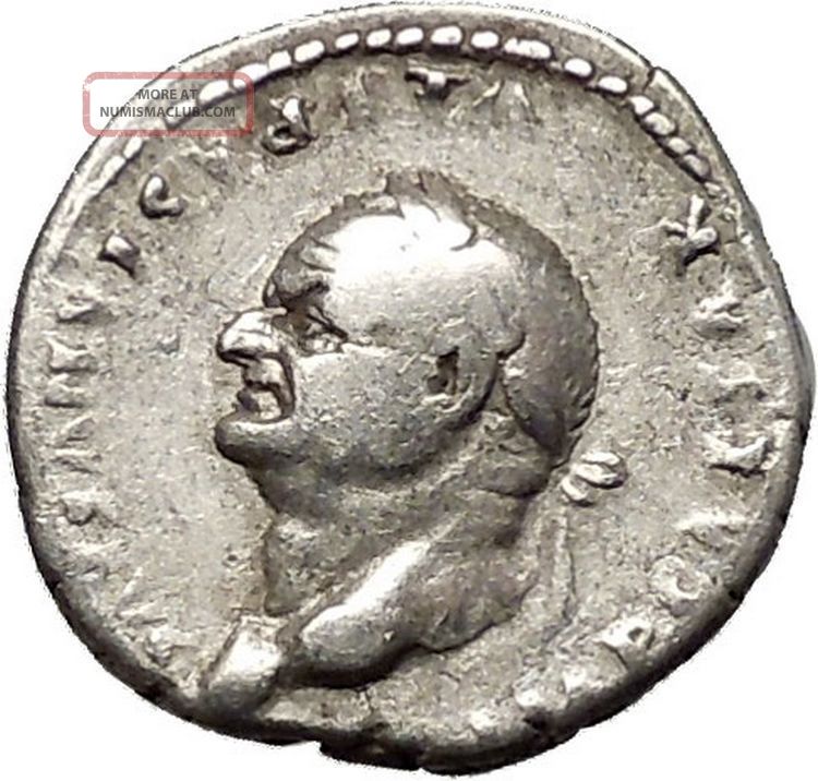 Vespasian 69ad Rare Silver Ancient Roman Coin Jupiter Sacrificing Altar ...