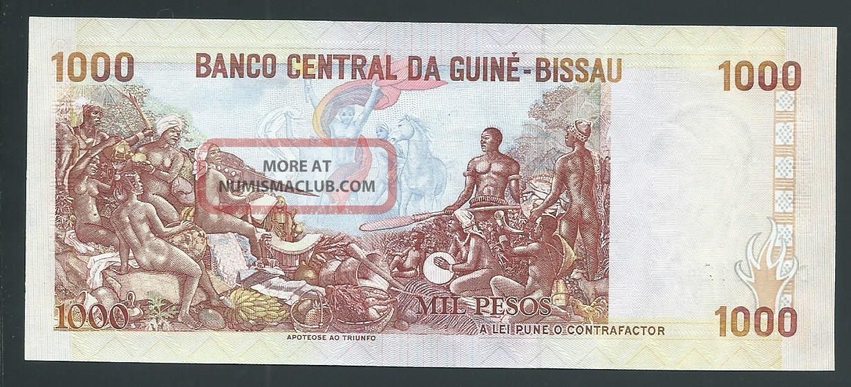 Guinea - Bissau 1000 Pesos 1990 Banknote P - 13a Prefix Da Ef, Cabral ...