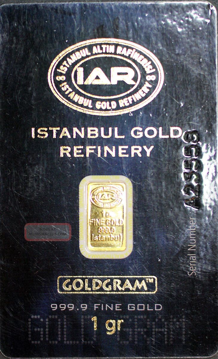 Istanbul Gold Bar 1 Gram. 9999 Fine Gold In Goldgram Certificate