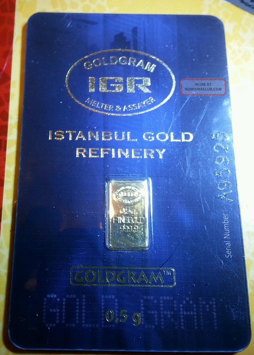0. 5 Gram Istanbul Refinery Gold Bar. 9999 Fine Gold, A95925 With Hologram