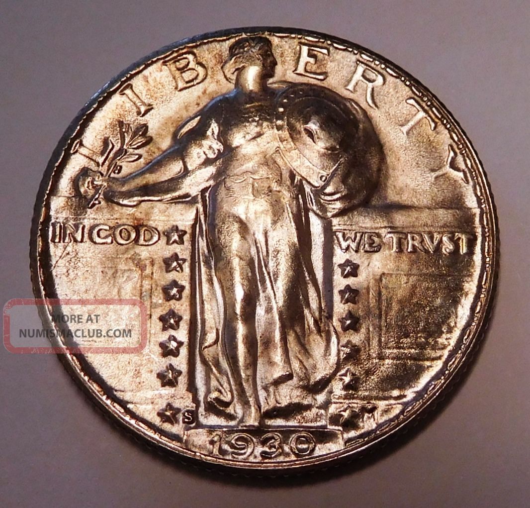 1930 - S Standing Liberty Quarter Very Choice Uncirculated