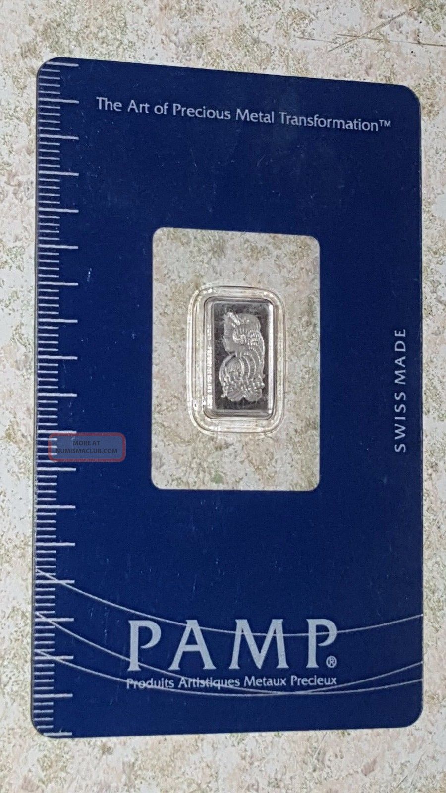 1 Gram Platinum Bar Pamp Suisse Lady Fortuna Fine. 9995 Fast