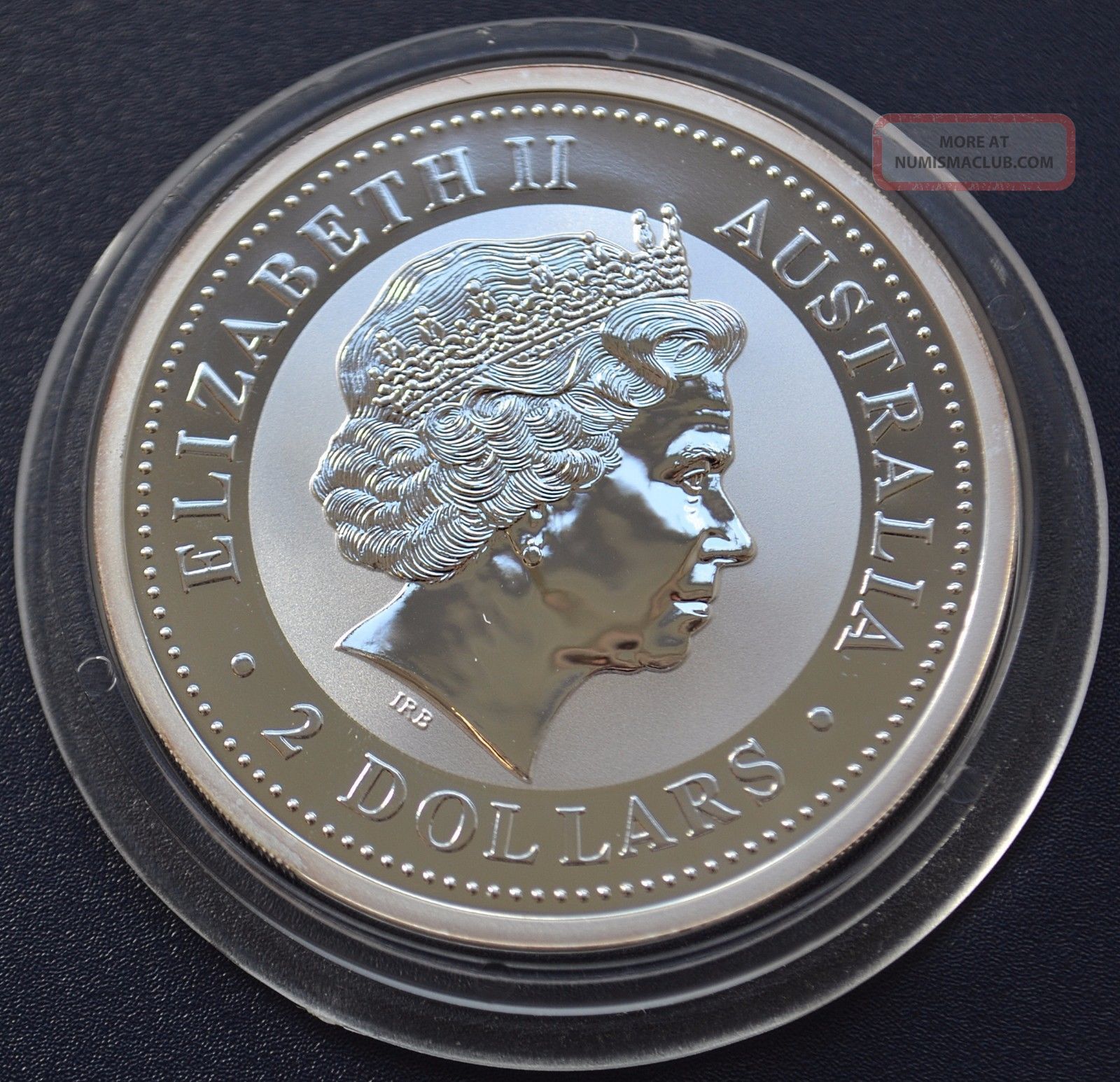2000 Australia 2 Dollars, Year Of The Dragon 2 Oz 999 Silver Coin