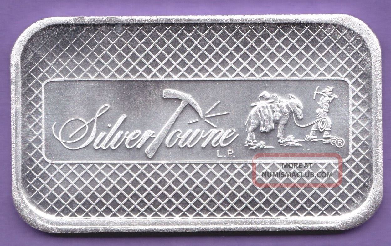 Silver Bar Miner Mule 1oz 999 Fine Silver One Ounce Silver Bullion ...