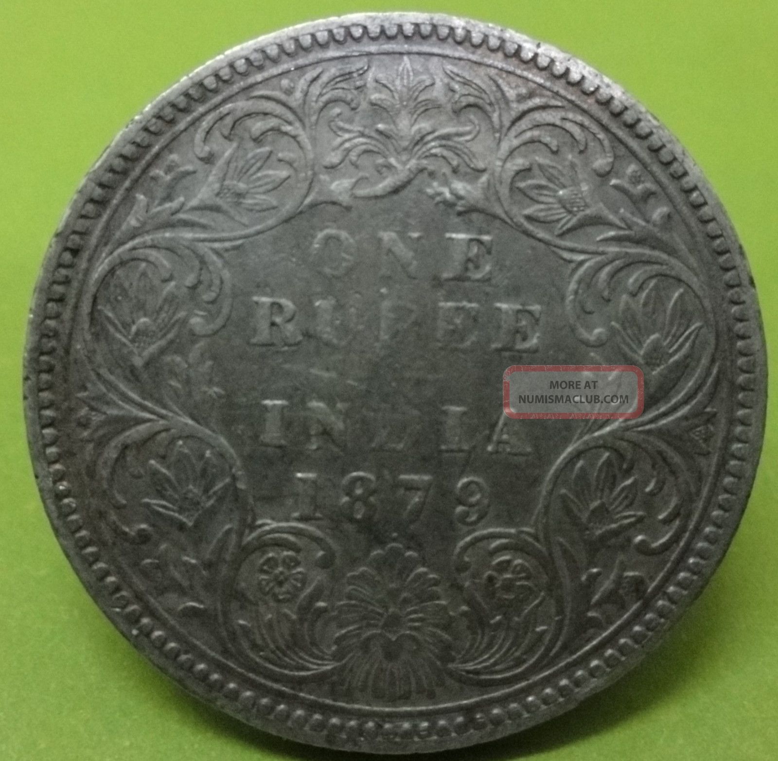 Silver Coin 1879 1 Dot British India Queen Victoria One Rupee Rare Coin