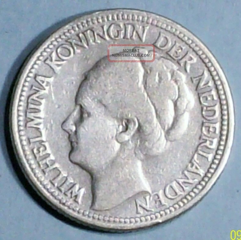 Netherlands 25 Cents 1928 Fine/very Fine 0. 6400 Silver Coin