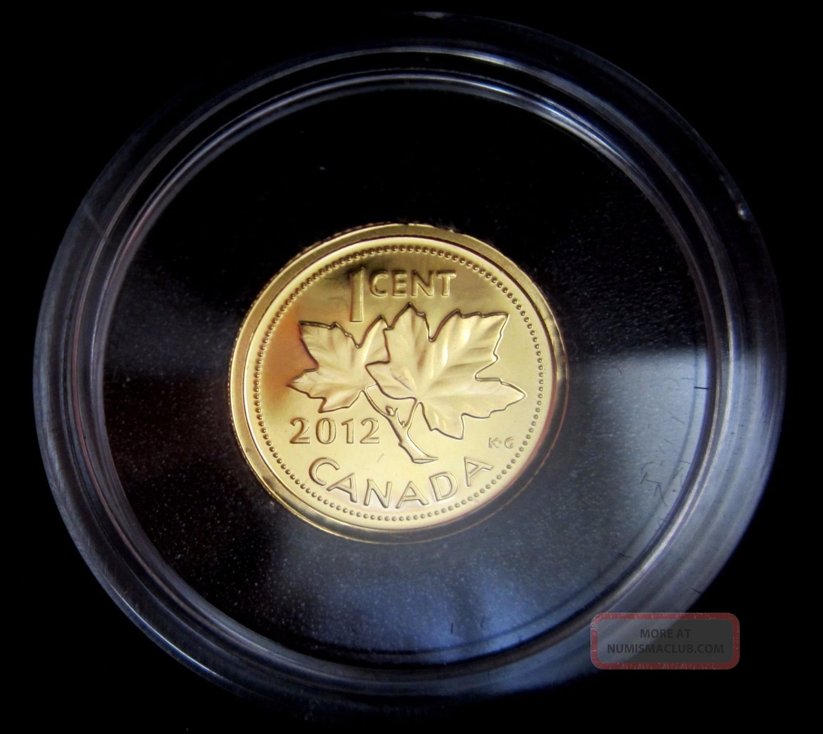 2012 Canada Farewell To The Penny 1/25oz. 9999 Pure Gold Coin
