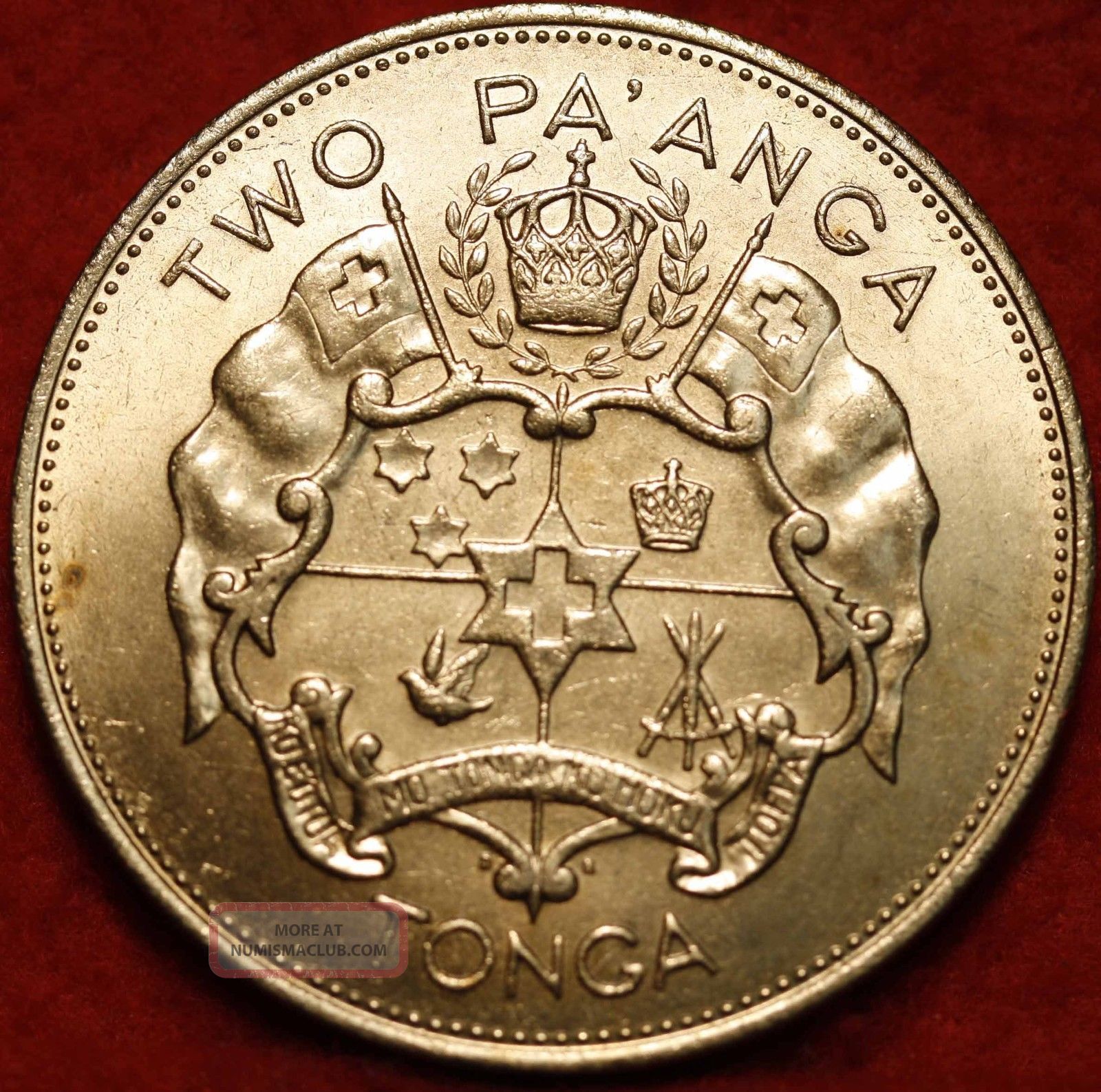 1968 Tonga 2 Pa ' Anga Foreign Coin S/h