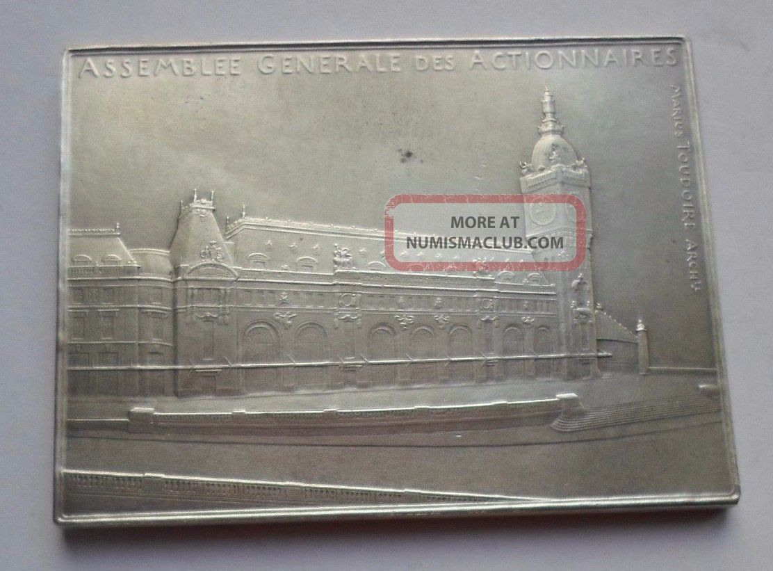 1901 French Railways Anniversary Silver Medal By Oscar Roty