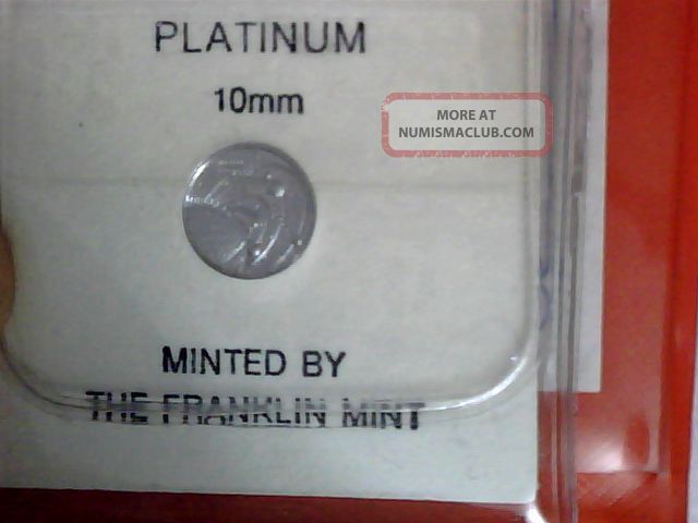 The Apollo 17 Eyewitness Franklin Mini Coin Pure. 999 Platinium 10 Mm