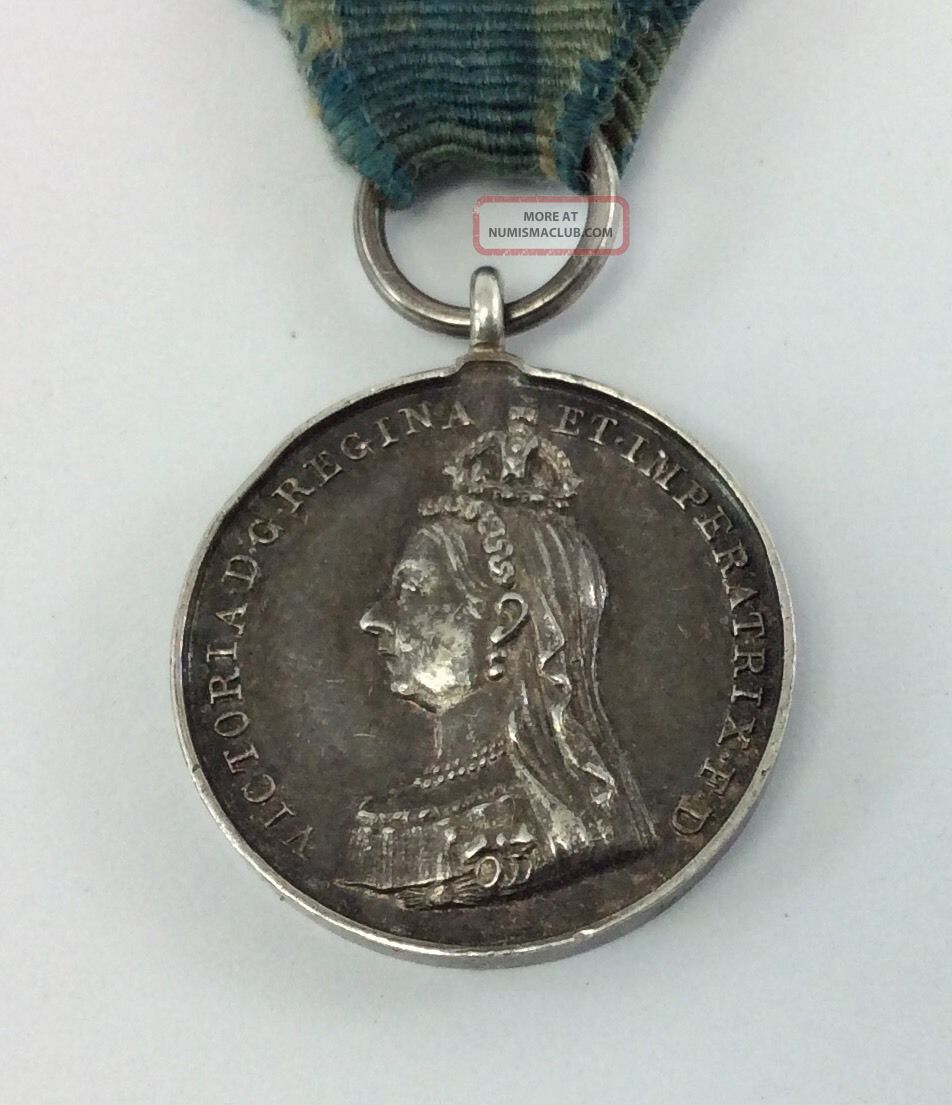 Spink & Son Silver Miniature 1887 Queen Victoria Golden Jubilee Medal ...