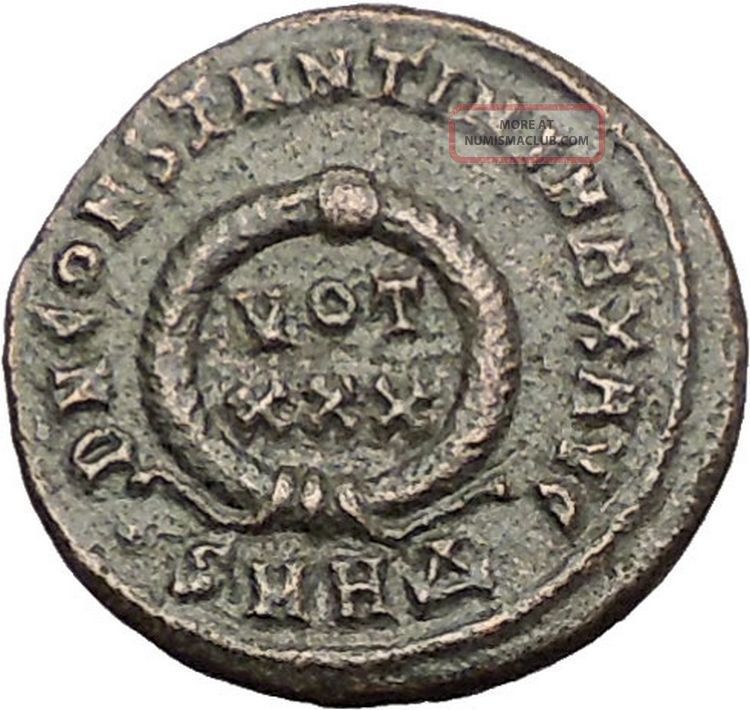 Constantine I The Great 325ad Ancient Roman Coin Wreath Of Success I57482