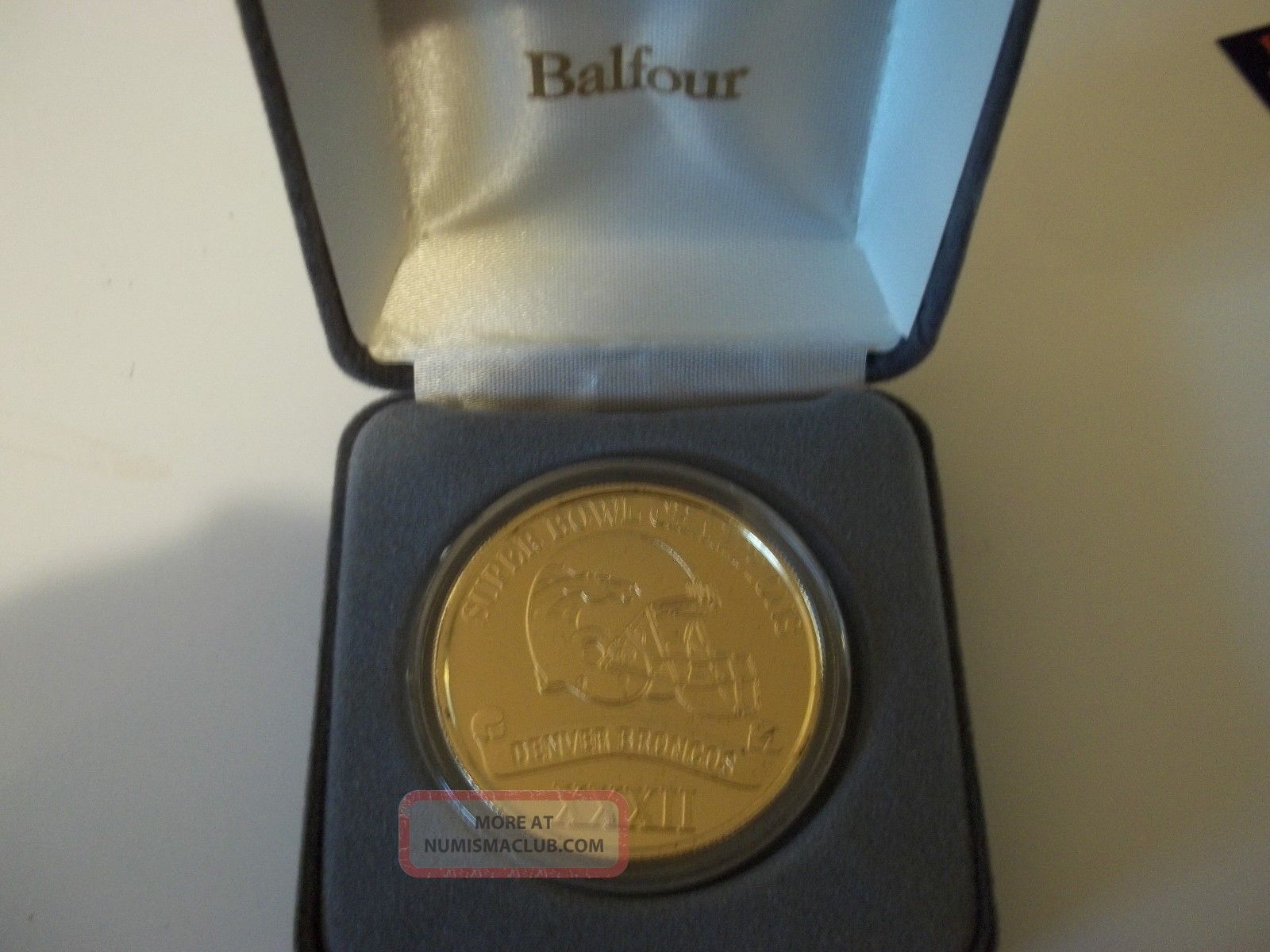 Balfour 1 Troy Oz Silver Bowl Xxxii Champions (broncos) Collector Coin