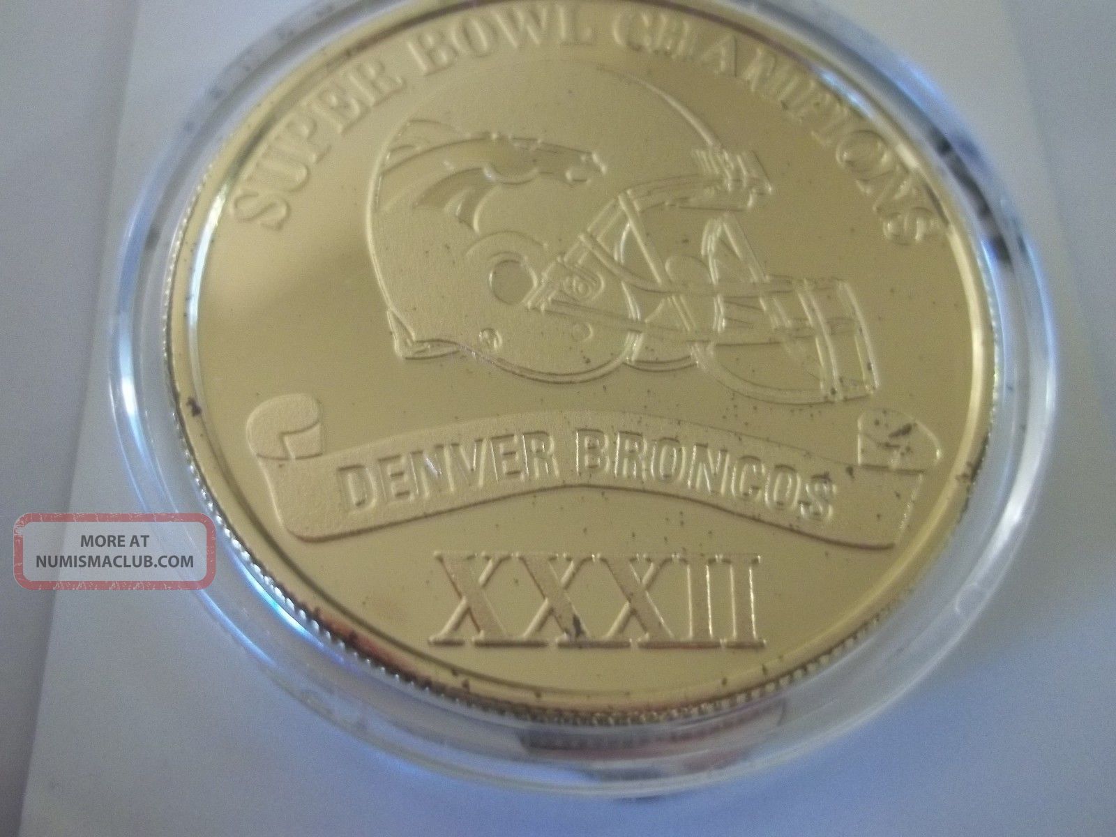 Balfour 1 Troy Oz Silver Bowl Xxxii Champions (broncos) Collector Coin