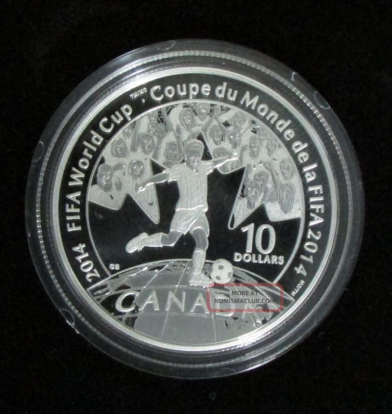 2014 $10 Fine Silver Coin - Fifa World Cup - By Rcm