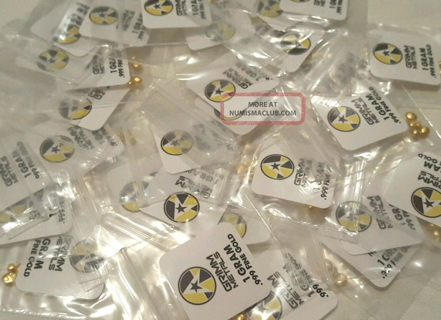 1 Gram. 999 Fine 24k Gold Shot - Grimm Metals